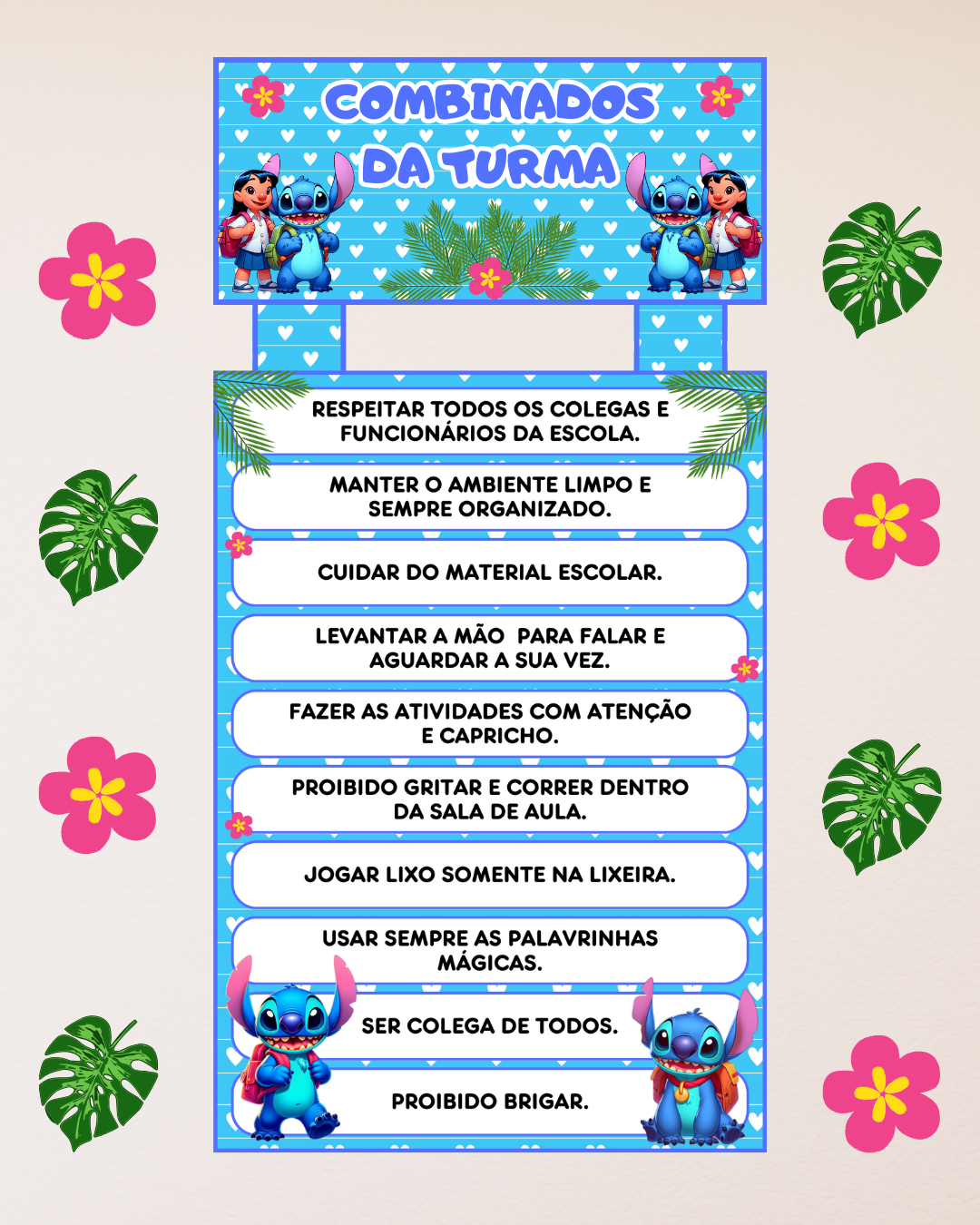 Combinados – Stitch – Atividades da Day